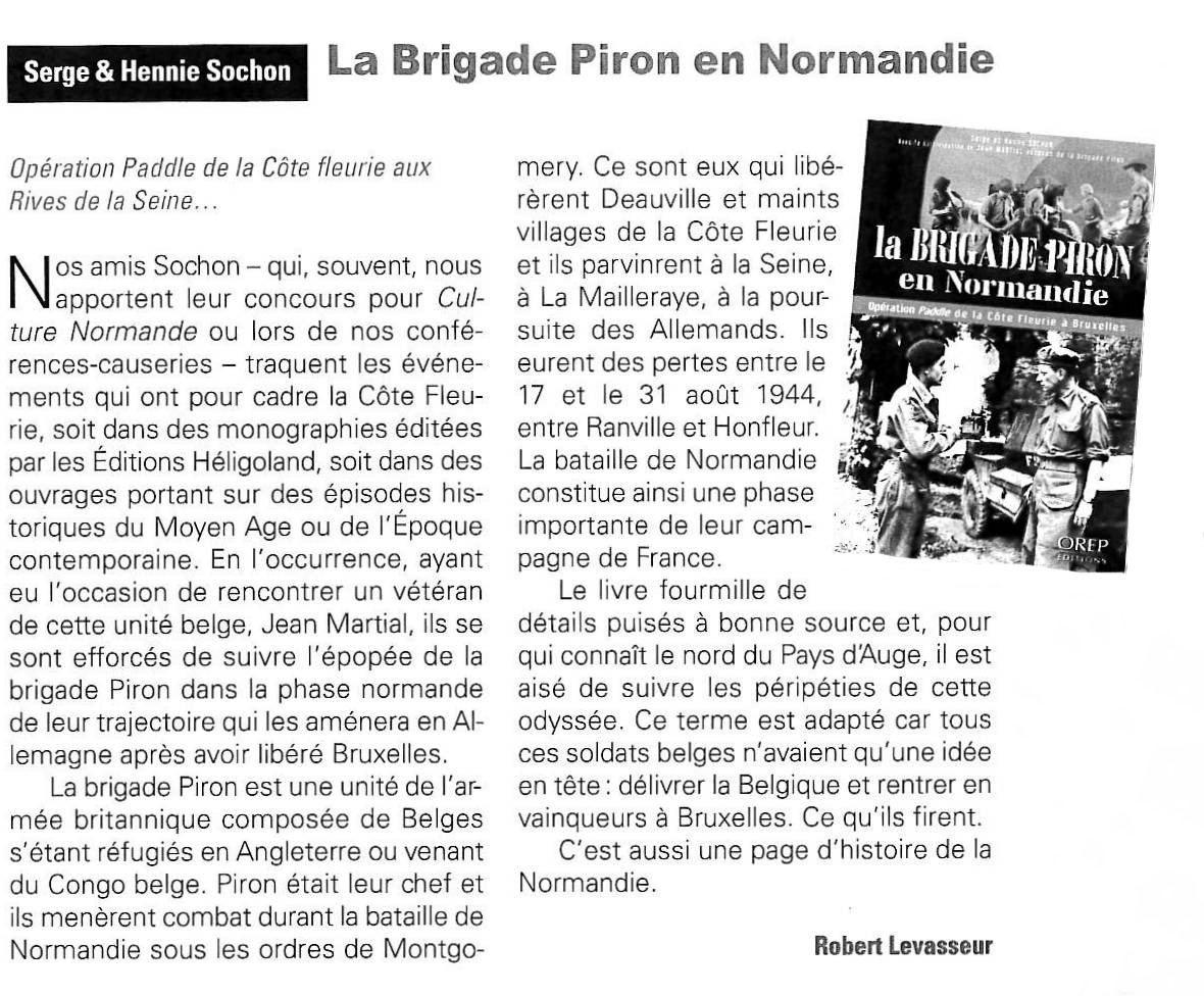 La Brigade Piron en Normandie.