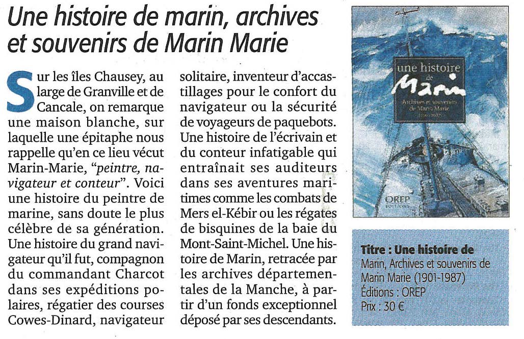 Une histoire de marin, archives et souvenirs de Marin Marie